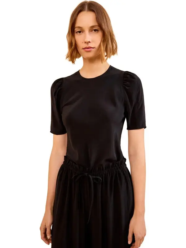 Ulla Johnson Corine Silk Top - Noir