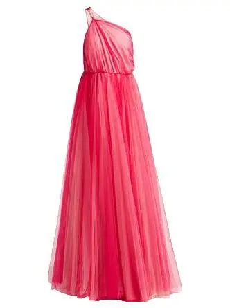 Elisabetta Franchi Red Carpet Maxi Dress Fuchsia Size Polyamide - Pink