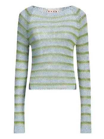 Marni Crewneck Striped Knit Sweater - Blue