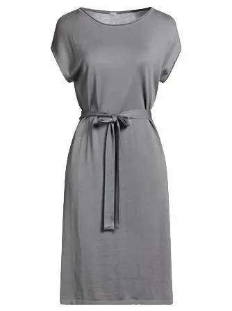 Malo Midi Dress In Cotton And Silk - Grey