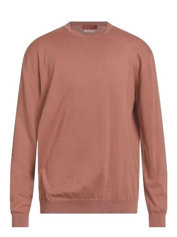 DANIELE FIESOLI Cotton Knit Crewneck Sweater - Light Brown
