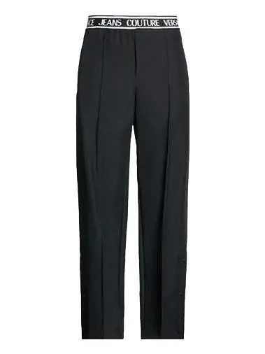 Versace Straight Leg Crepe Pants - Black