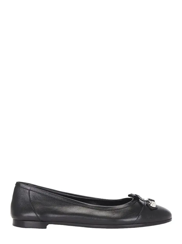 Balenciaga City Uptown Flats - Black & Silver
