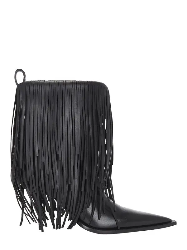 Balenciaga Fringe Bootie - Black