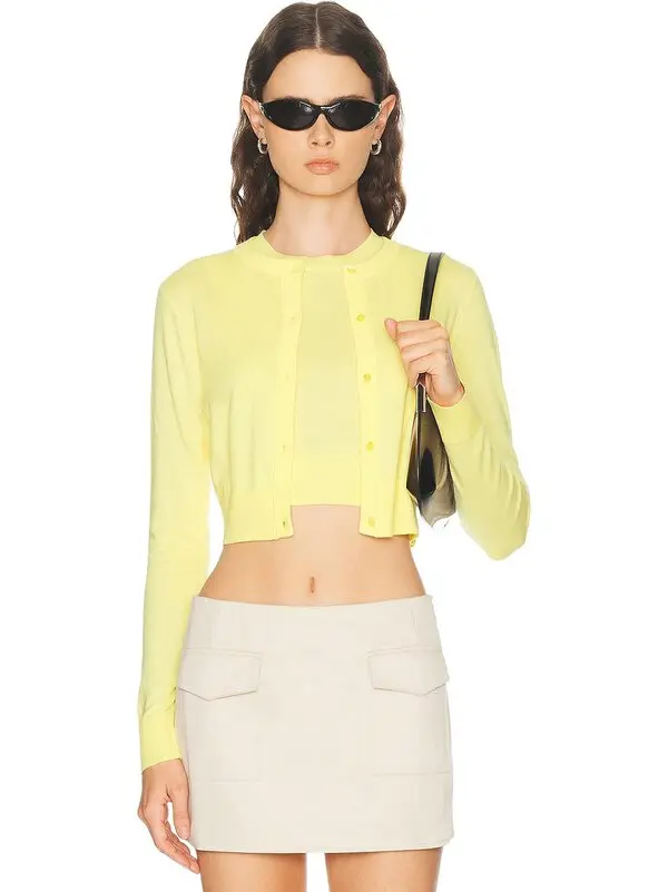 ALFIE Twinset Top & Cardigan - Pale Yellow