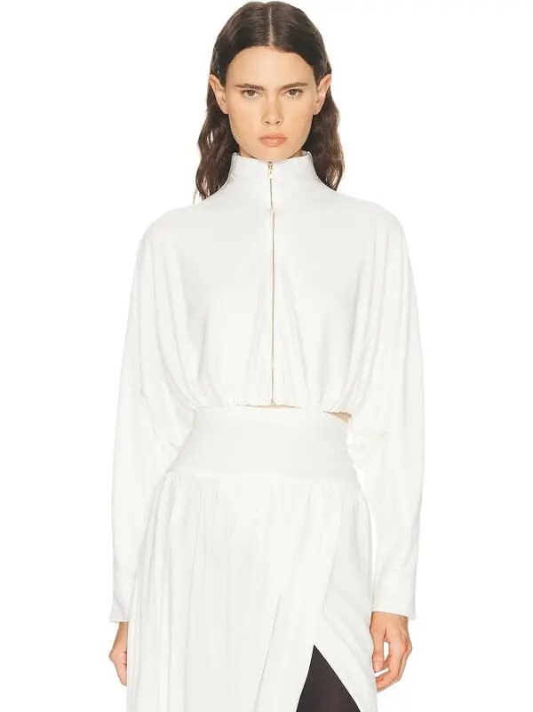 Alaïa Draped Jacket - Blanc