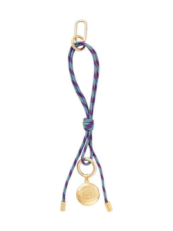 MARTHA CALVO Striped Cord Bag Charm - Blue