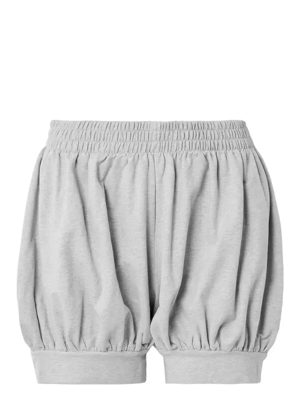 Norma Kamali Stretch-cotton Jersey Shorts - Gray