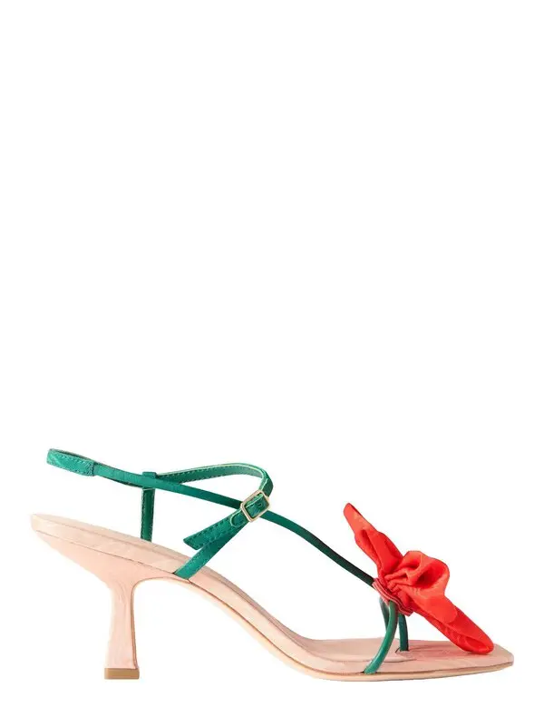 LOEFFLER RANDALL Frank Appliquéd Slingback Sandals - Red