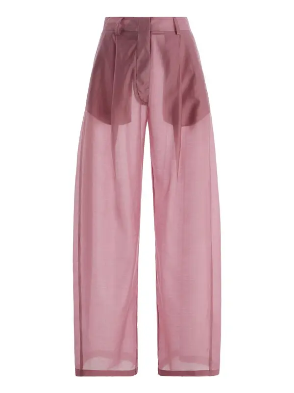 THE LATEST Billie Pleated Muslin Trousers - Pink