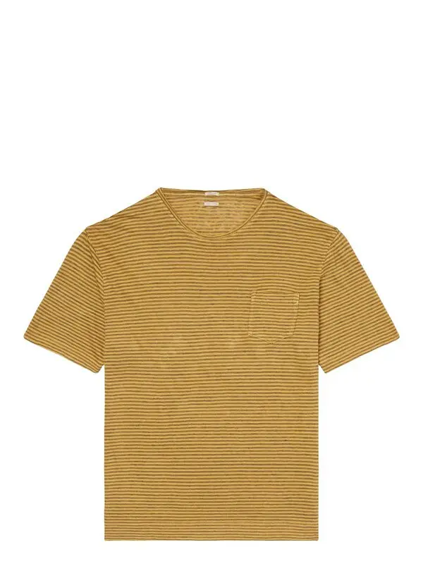 Massimo Alba Panarea Linen And Cotton T-shirt - Yellow