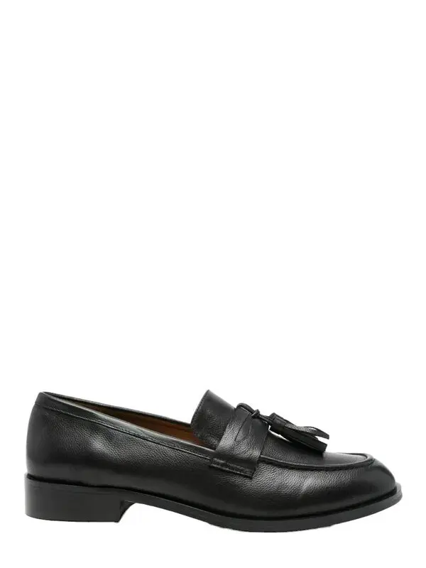 ADRIANNA FERETTI Tassel-strap Loafers - Black