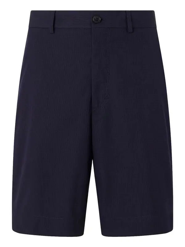 SLOWEAR Cotton-ripstop Straight-leg Shorts - Blue
