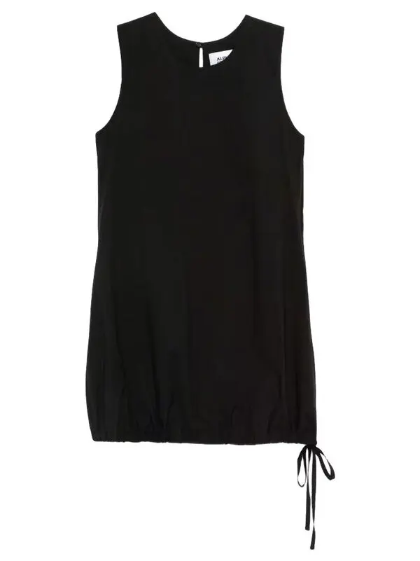 Alpha Studio Mini Dress With Drawstring Hem - Black