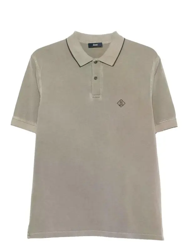 Herno Logo-embroidered Polo Shirt - Grey