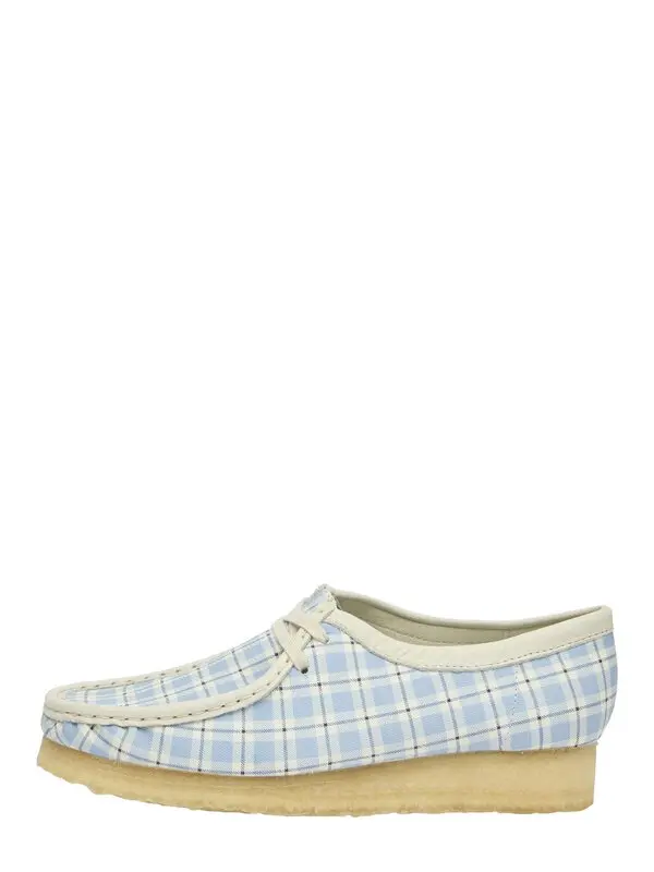 Clarks Check Wallabee Boot - Blue Check