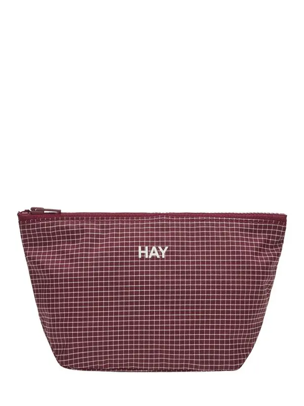 HAY Grid Pouch Small - Burgundy