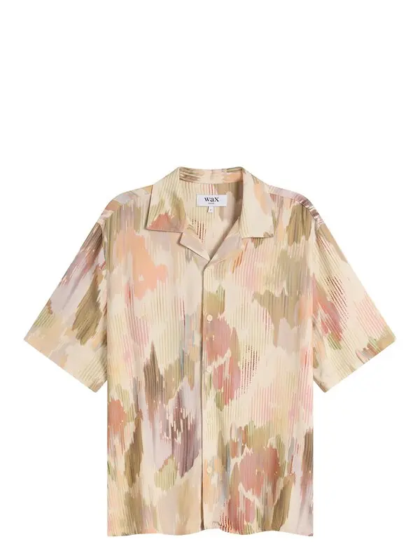 WAX LONDON Didcot Corrigated Floral Vacation Shirt - Pastel Multi