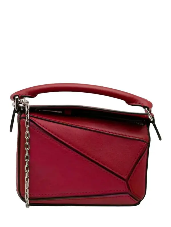 Loewe 2020 Nano Calfskin Puzzle Satchel - Red
