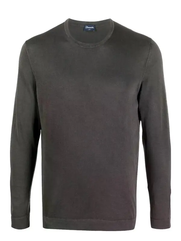 DRUMOHR Crew-neck Long-sleeved Top - Grey