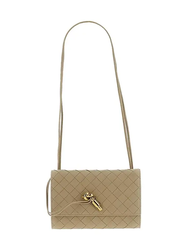 Bottega Veneta Andiamo Pochette A Tracolla - Beige