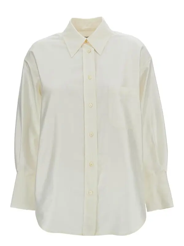 Alberto Biani Silk Relaxed-fit Shirt - Beige