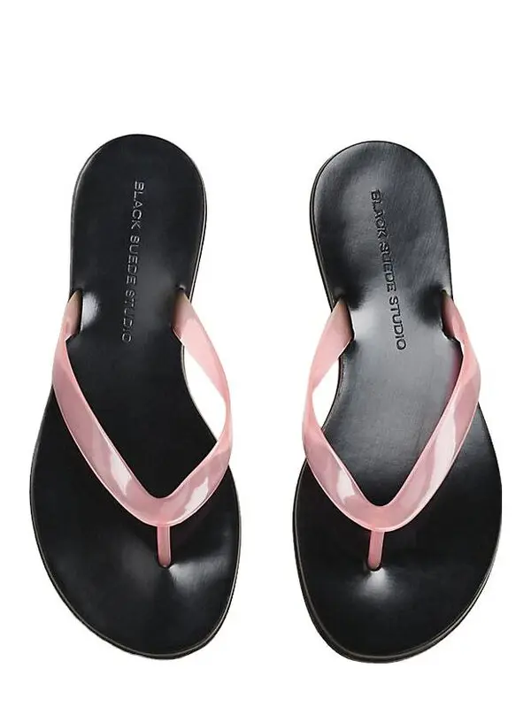 BLACK SUEDE STUDIO Jelly Thong Sandals - Bubble Gum