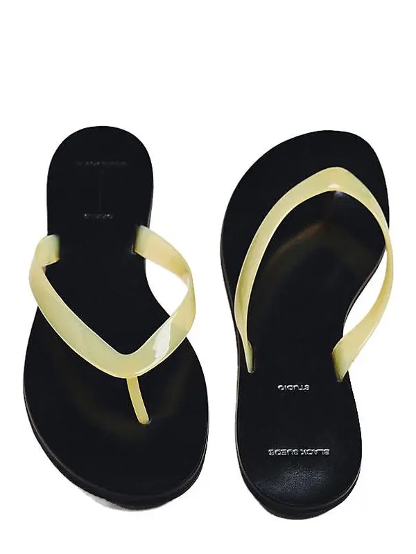 BLACK SUEDE STUDIO Jelly Thong Sandals - Butter