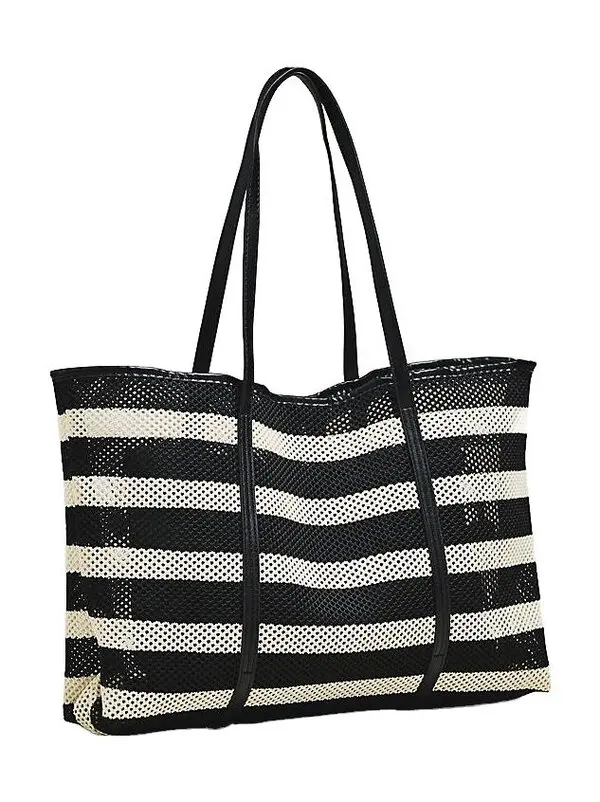 MELIE BIANCO Arica Woven Tote Bag - Black