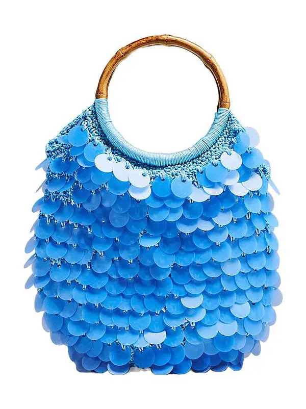 Anthropologie Sequin Handbag - Blue