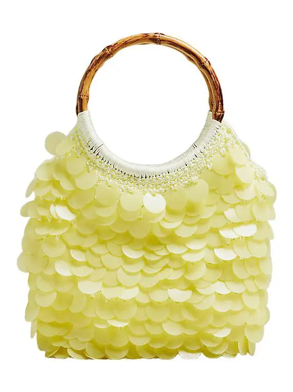 Anthropologie Sequin Handbag - Yellow