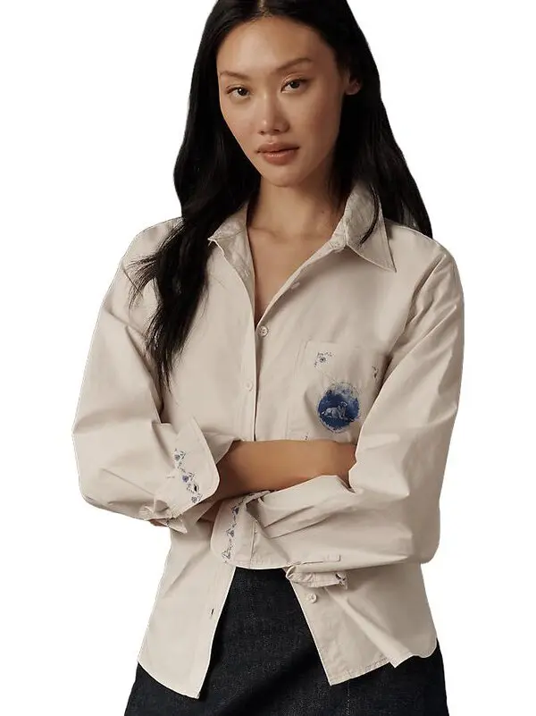 Maeve The Shrunken Bennet Buttondown Shirt - Wedgewood Blue