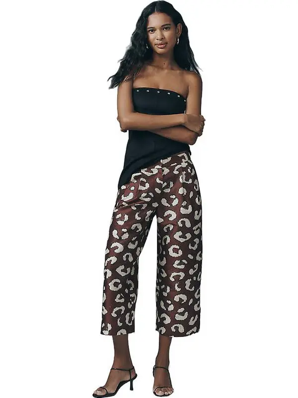 STELLA NOVA Animal Print Pants - Brown Pattern