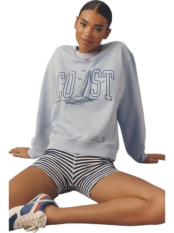 Z Supply Boyfriend Crew-neck Sweatshirt - Coast