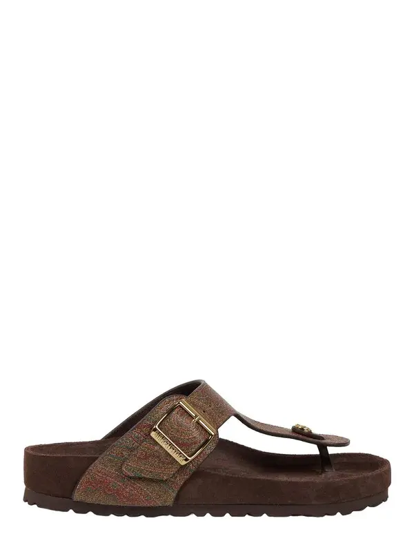 BIRKENSTOCK Gizeh Printed Canvas Sandals - Multi