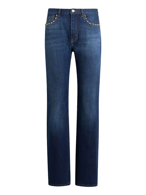 Etro Low-rise Straight-leg Jeans - Medium Wash