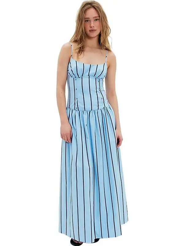 Shona Joy Saxon Bustier Maxi Dress - Bather Stripe