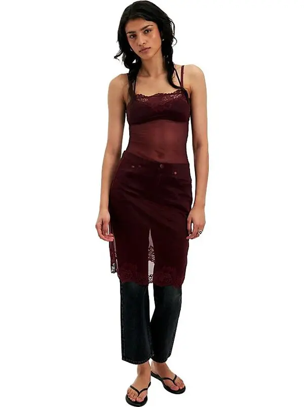 Free People Boudoir Dreams Midi Slip - Shiraz