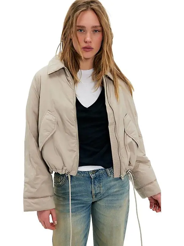 Closed Sportive Blouson Tie Jacket - Clay Beige
