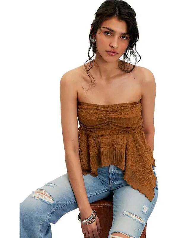 Free People Bella Babydoll Tube Top - Cathay