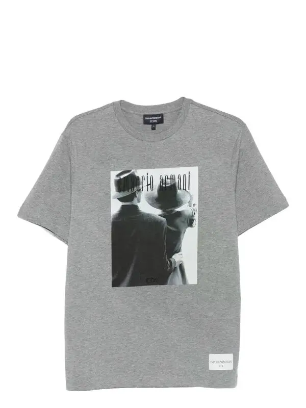 Emporio Armani Graphic-print T-shirt - Grey