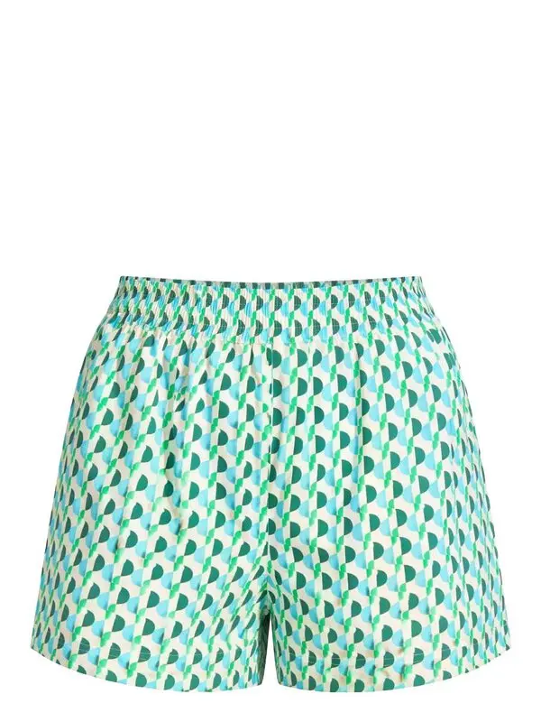 Seafolly Sorrento Patterned Shorts - Green