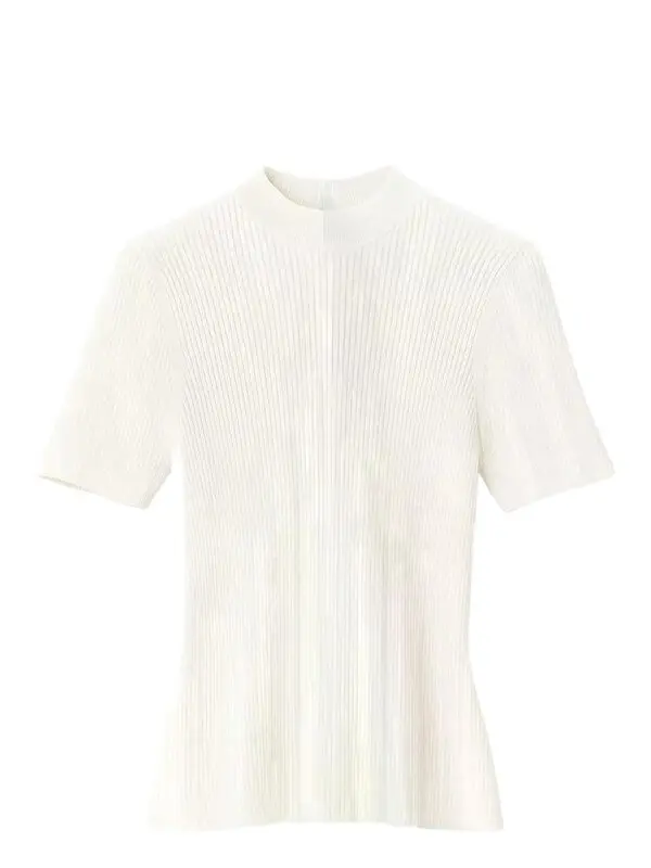 John Richmond Ribbed Short-sleeve Top - Neutrals