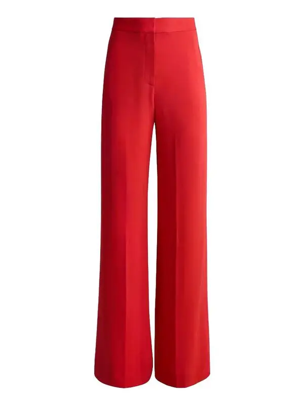 St. John High-waisted Wide Leg Trousers - Red