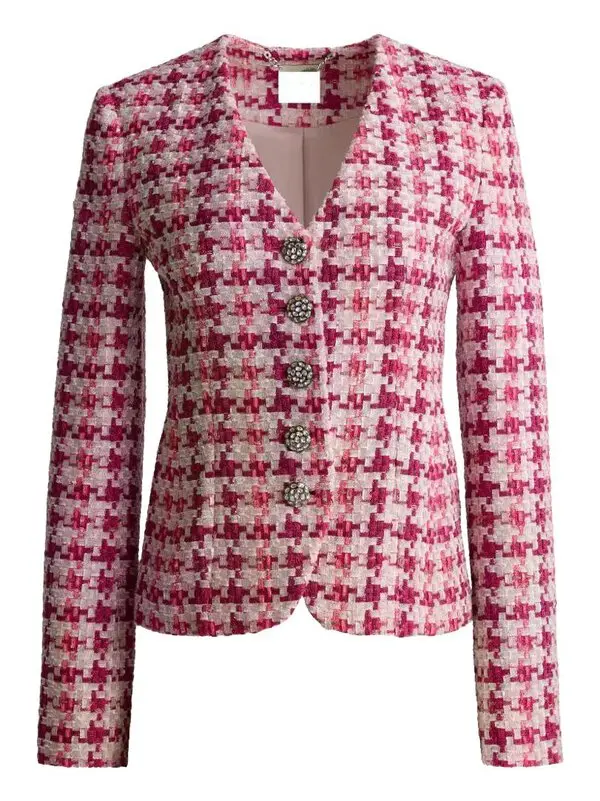 St. John Ritz-tweed Long-sleeve Jacket - Pink