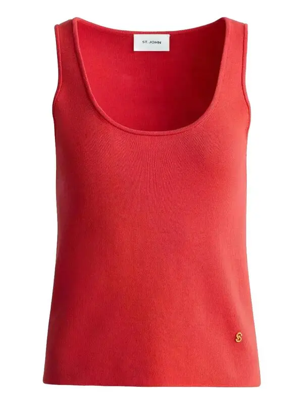 St. John Logo-detail Tank Top - Red