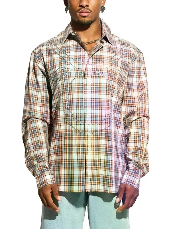 GARCIAS Plaid Embellished Shirt - Neutrals