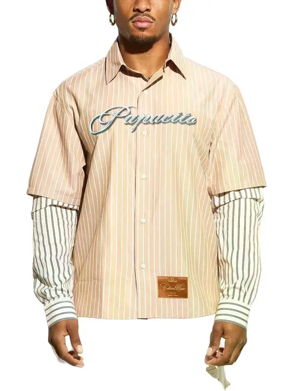 GARCIAS Striped Oversized Shirt - Neutrals