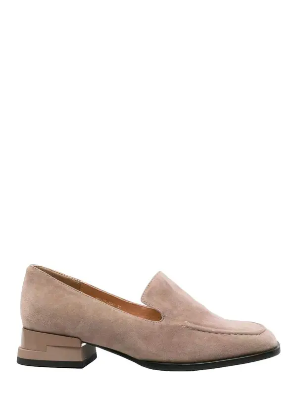 LINDA BAUMANN Square-toe Loafers - Neutrals