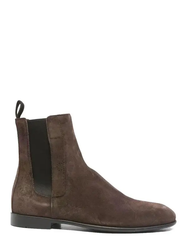 FERRAGAMO Suede Chelsea Boots - Brown